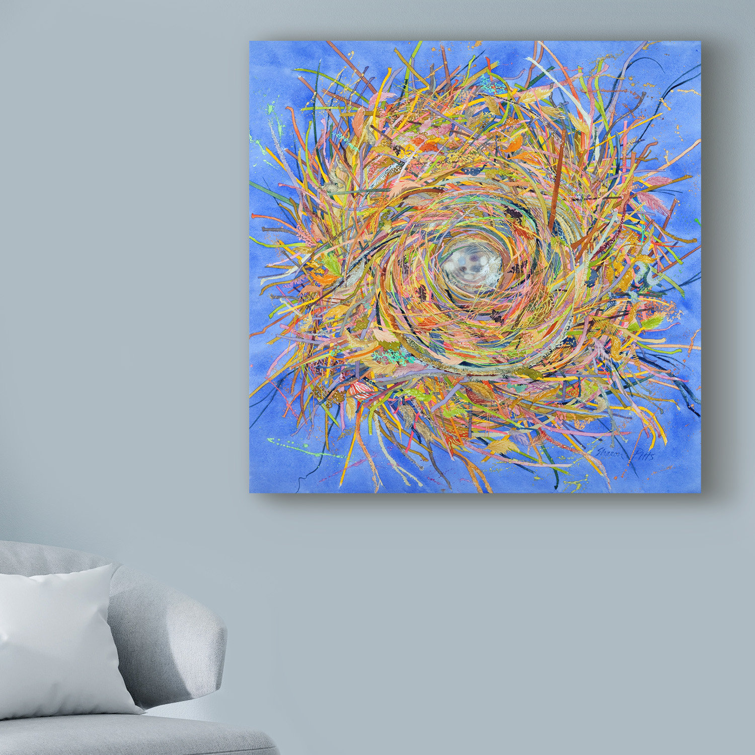 Charlton Home « nest vortex », reproduction de peinture à l’acrylique sur toile tendue - Wayfair ...